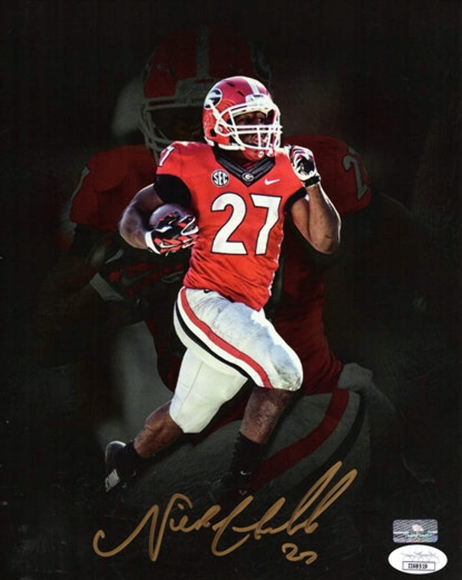Nick Chubb Autographed Georgia Bulldogs 8x10 Photo - JSA - Walmart.com