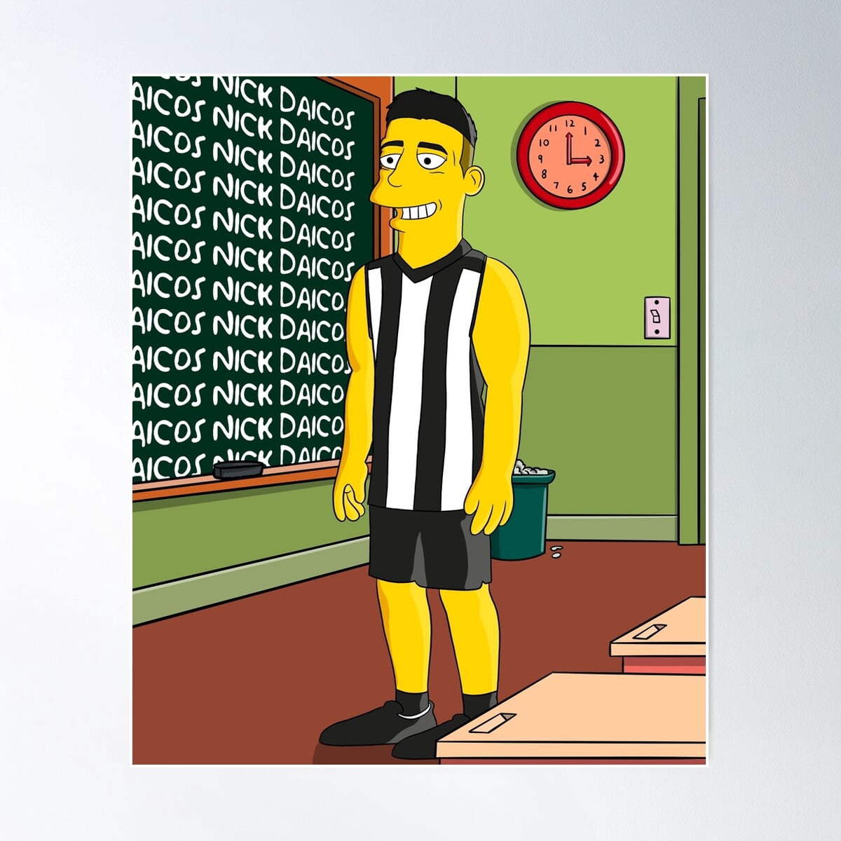 Nick Daicos Classroom Poster Wall Art, Modern Wall Decor For Living ...