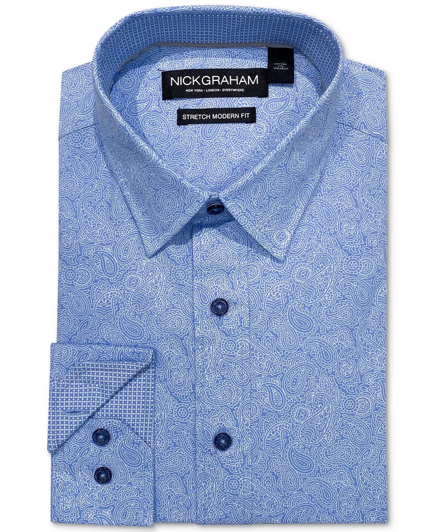 Nick Graham MEN Paisley Dress Shirt - Walmart.com