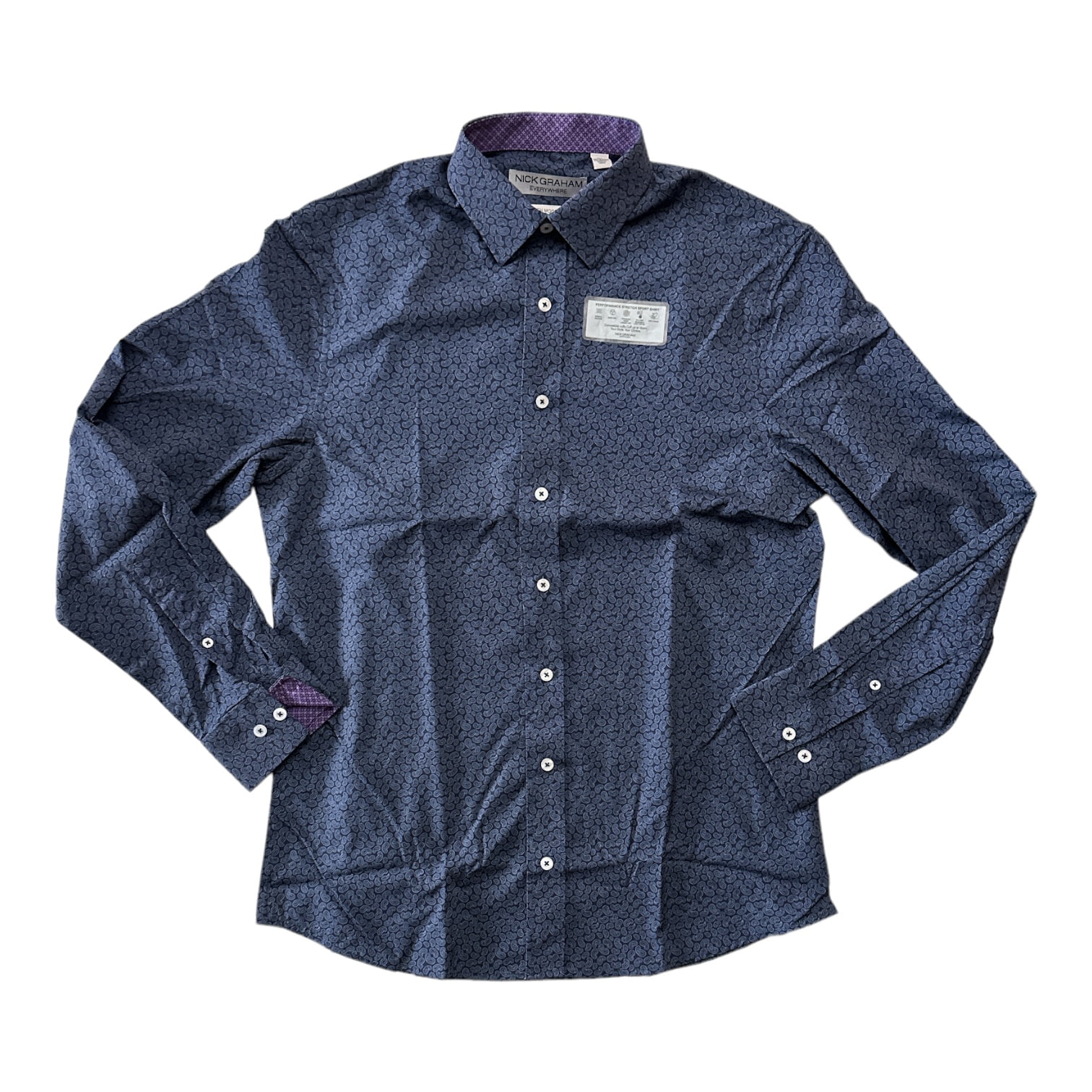 Nick Graham Men's Everywhere Stretch Performance Woven Modern Fit Shirt ...