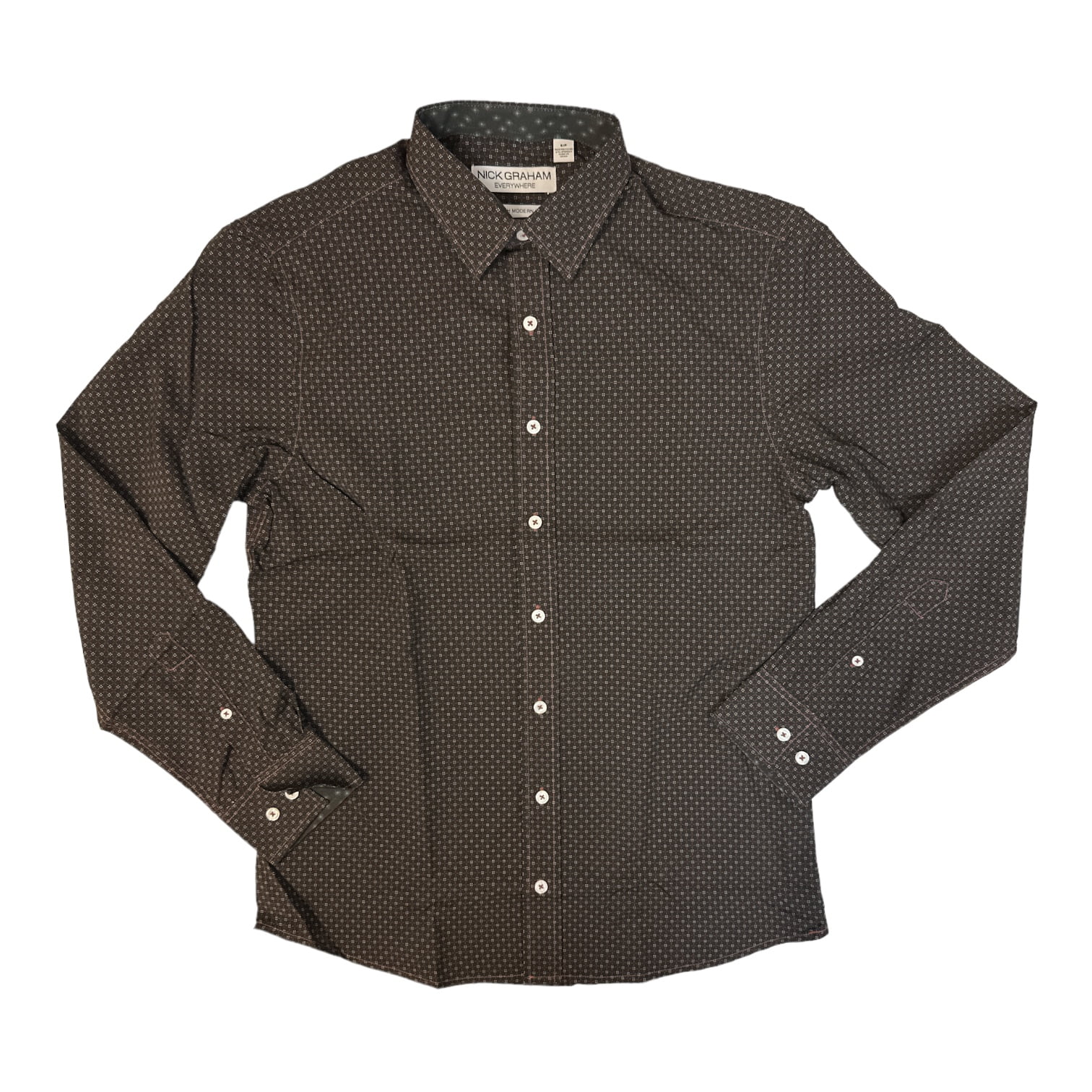 Nick Graham Men's Everywhere Stretch Performance Woven Modern Fit Shirt (Red, M) - Walmart.com