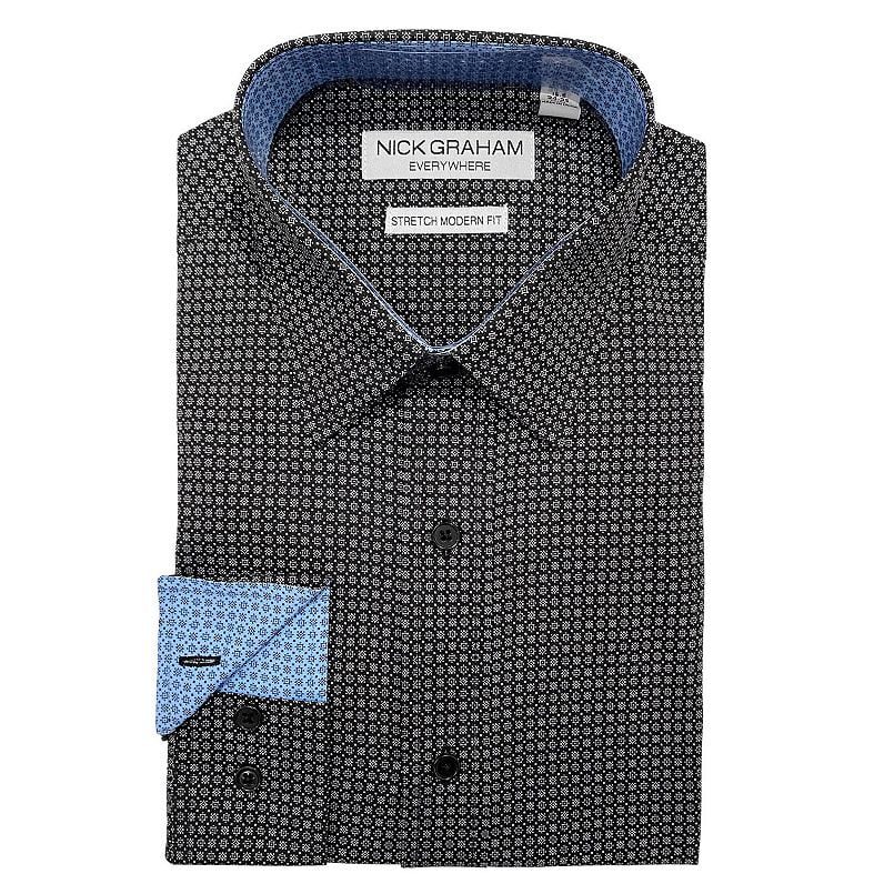 Nick Graham Men's Traveler Collection Performance Modern-Fit Stretch ...