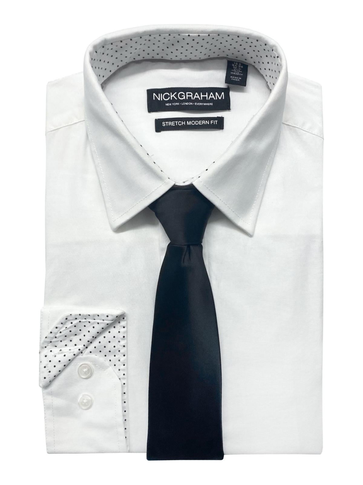 Nick Graham Mens Modern Fit Collared Button-Down Shirt - Walmart.com