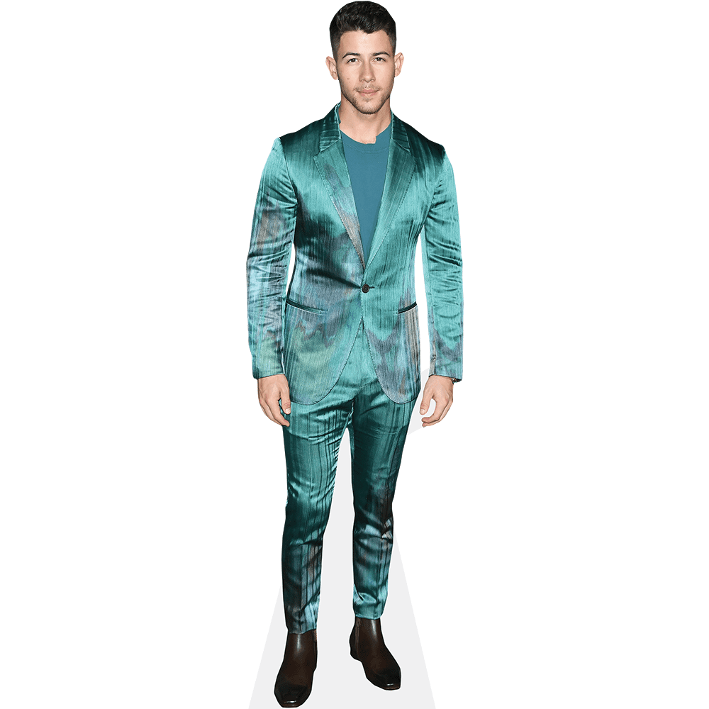 Nick Jonas (Blue Suit) Mini Cardboard Cutout Standee - Walmart.com