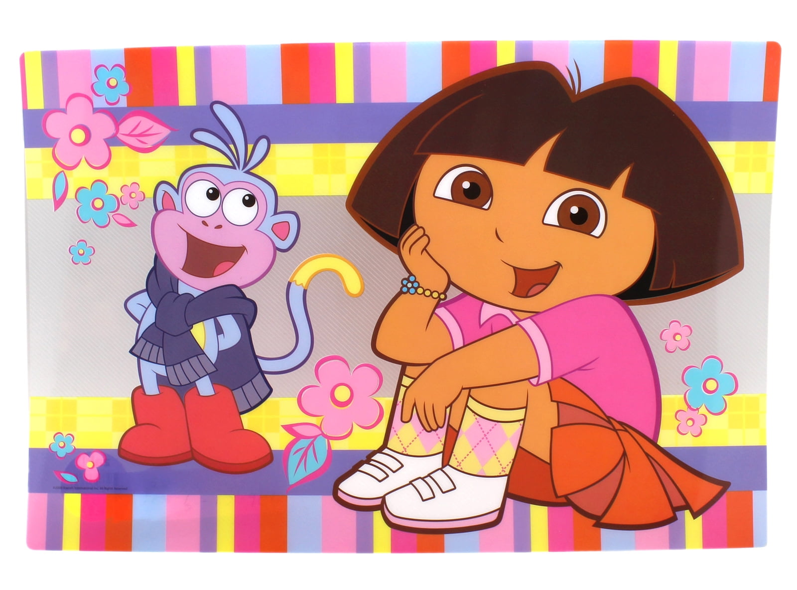 Nick Jr Dora Placemat -Dora and Boots Springtime Flowers Kids Dinner ...