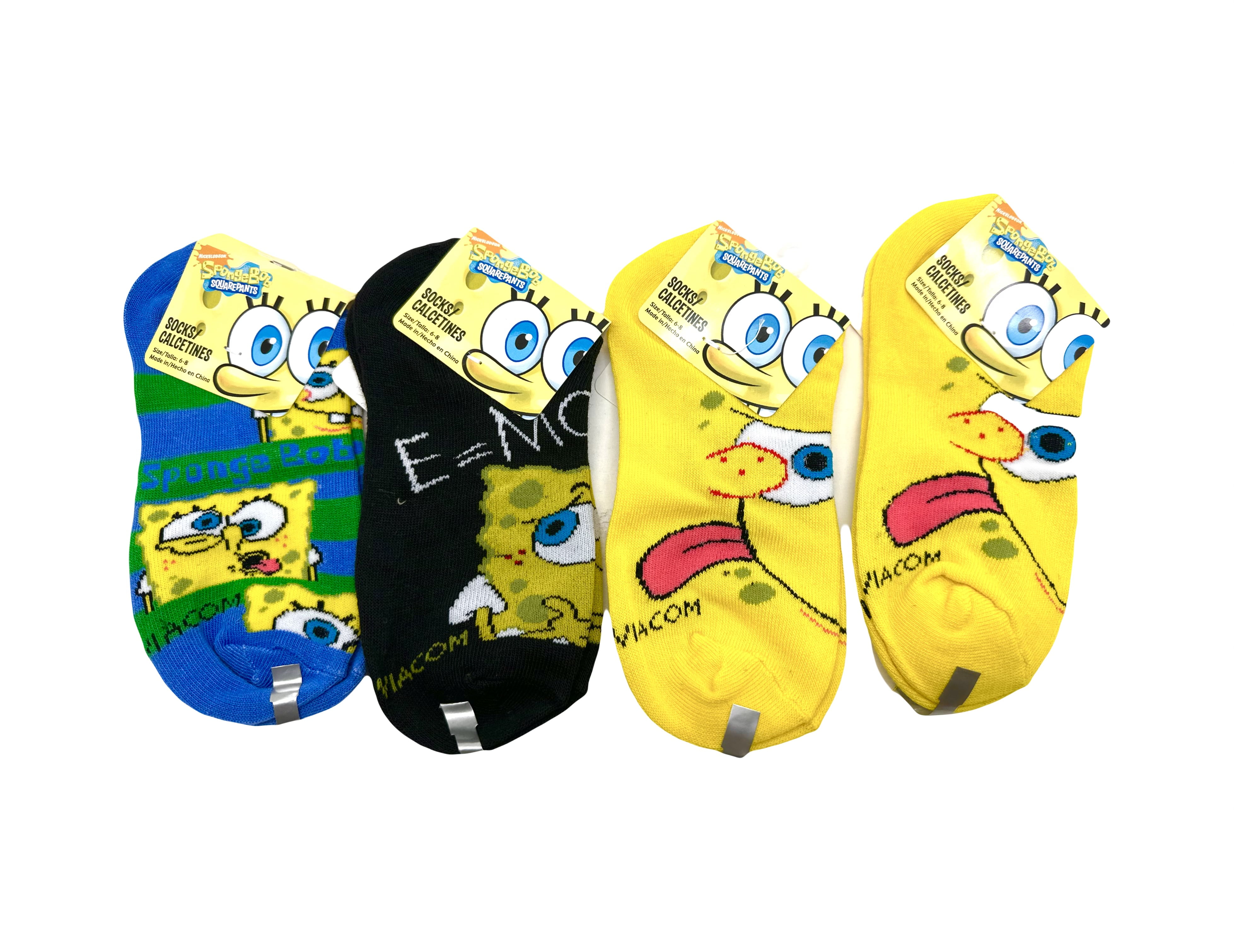 4pk Nick Jr Spongebob Boy's socks (assorted colors) - Walmart.com