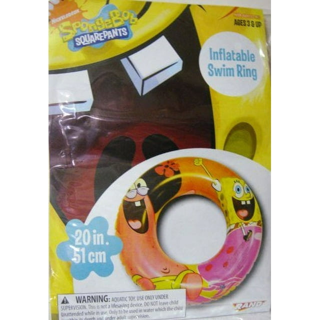 Nick Jr Spongebob Squarepants Inflatable Swim Ring Spongebob Swim Ring ...