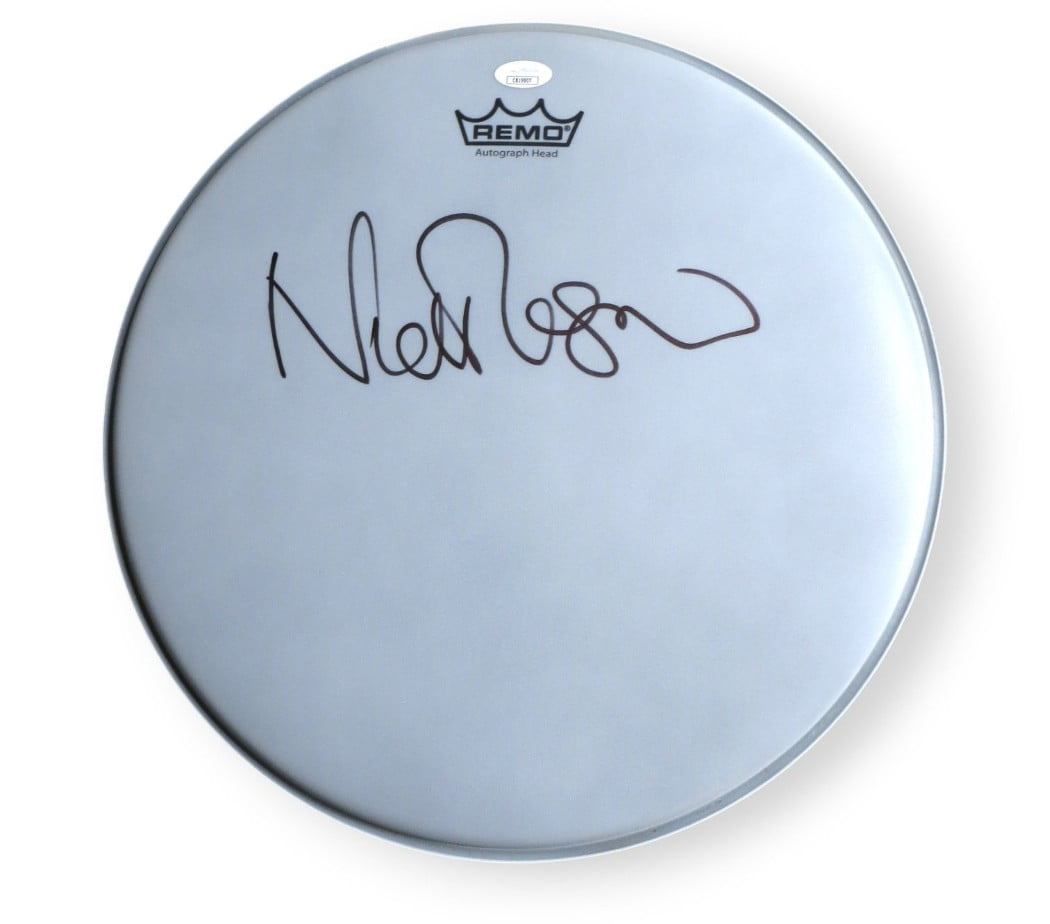 Nick Mason Signed Autographed 14" Drumhead Pink Floyd Drummer JSA ...