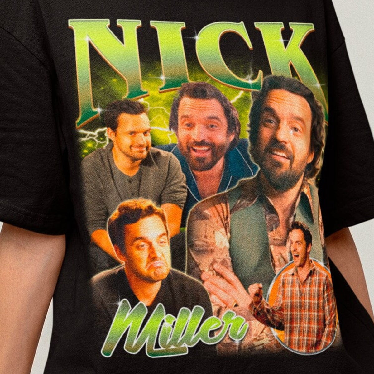 Nick Miller Retro Bootleg T-shirt - Nick MillerBootleg 90s Tee - Nick ...