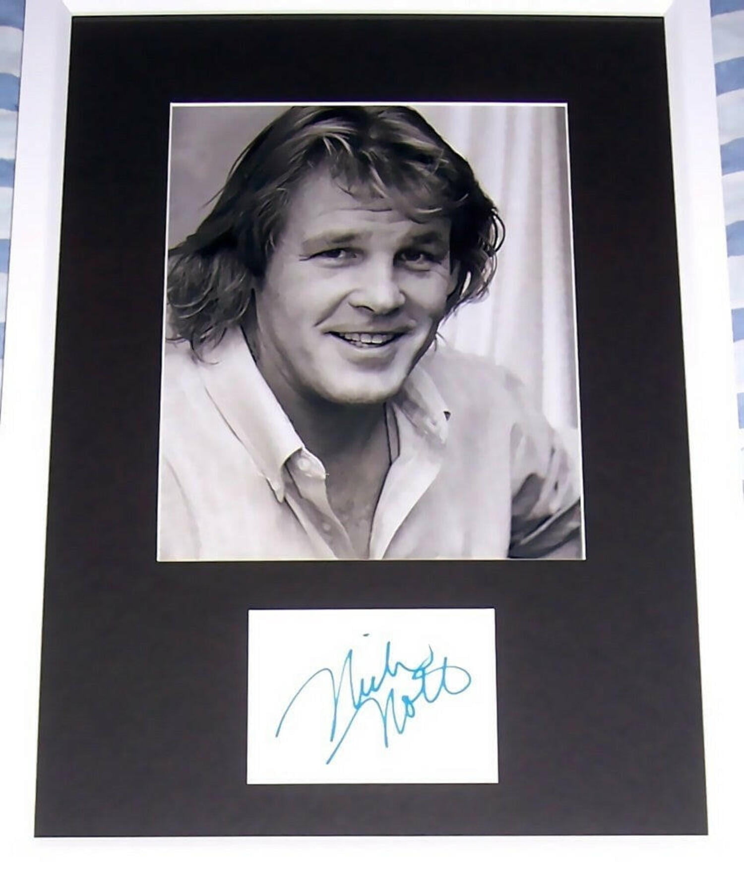 Nick Nolte autograph framed with vintage 8x10 black and white photo JSA ...