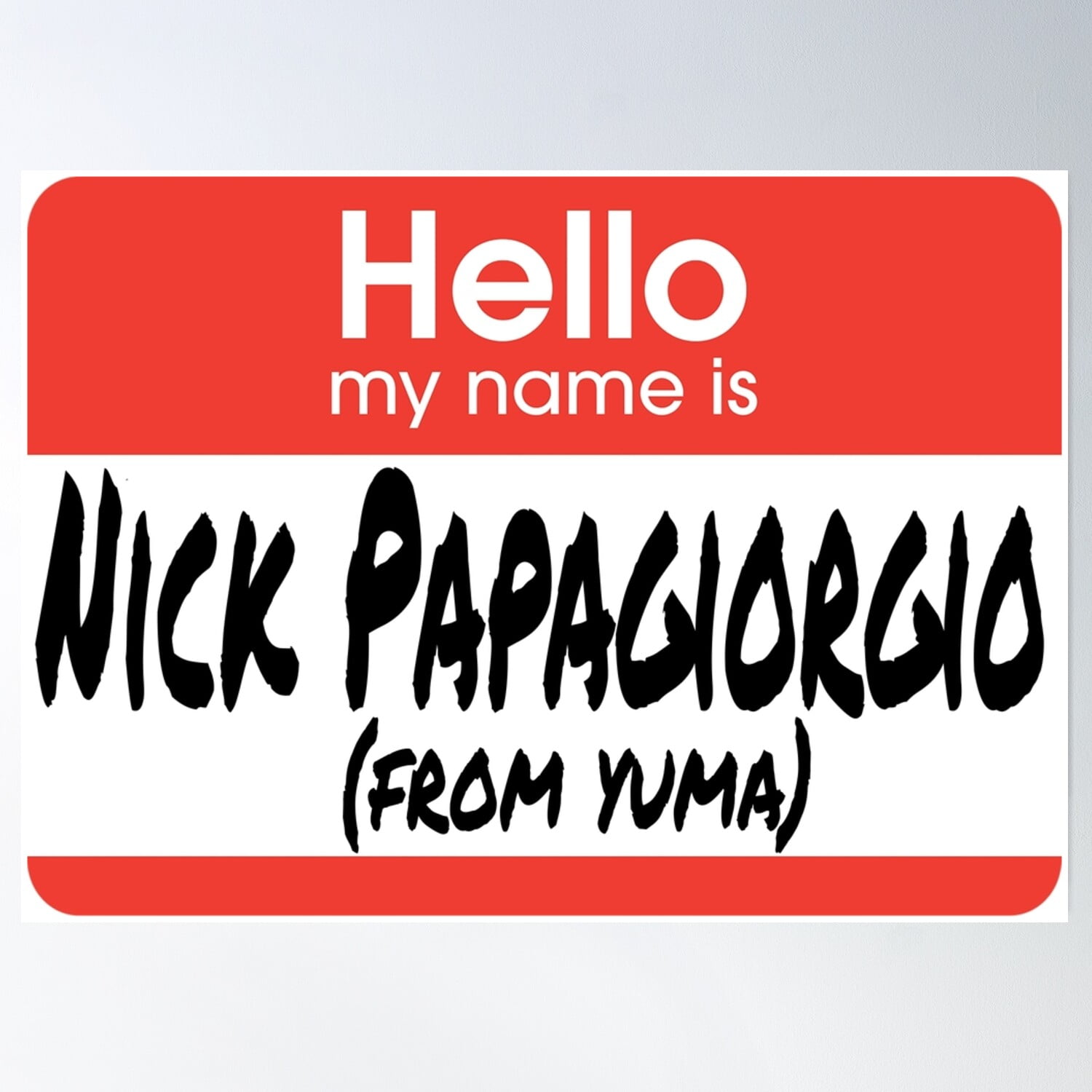 Nick Papagiorgio From Yuma Poster Wall Art, Modern Wall Decor, 8x12 ...