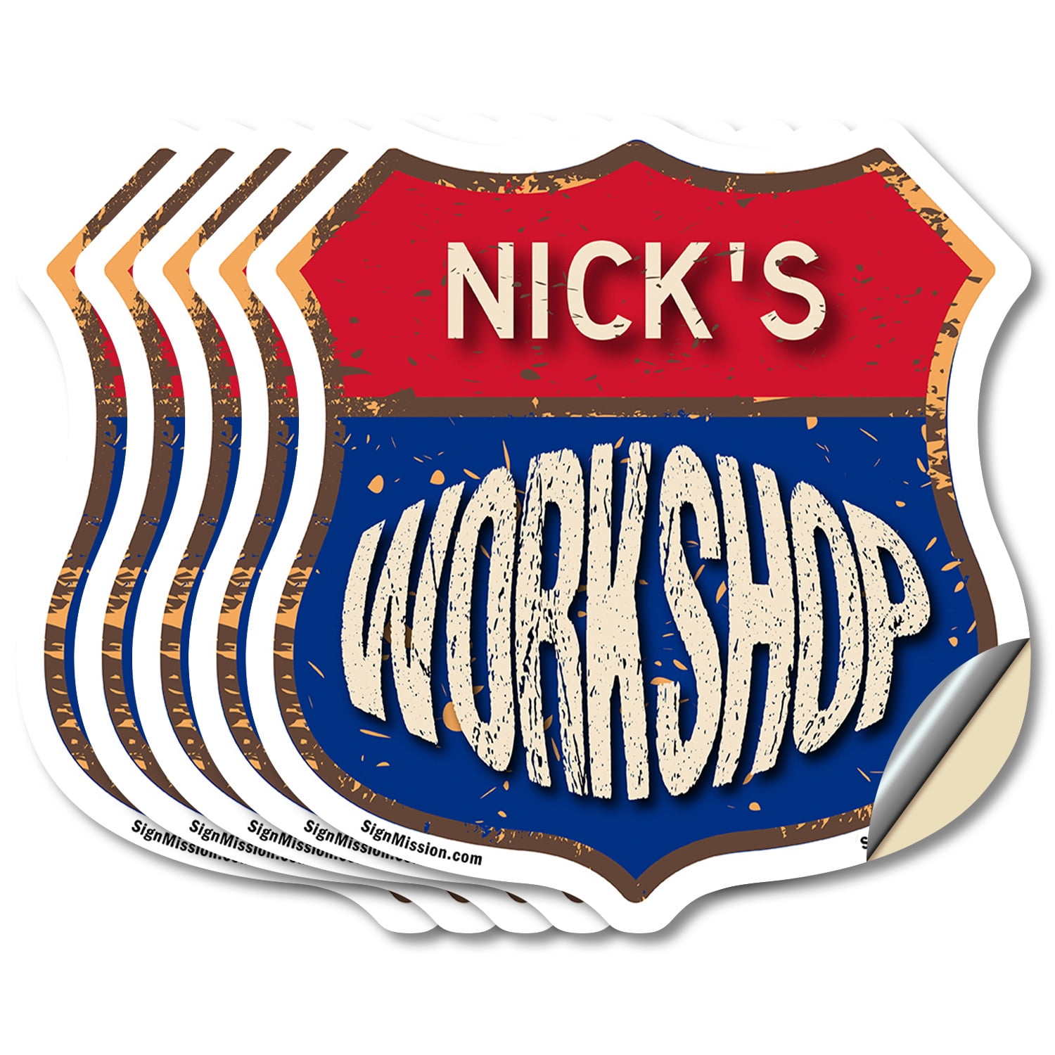 Nick's Workshop (5 Pack) 6 inch X 6 inch Shield Shaped Heavy Duty 3.2 ...