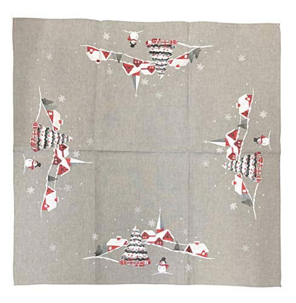 Nickanny's Embroidered Christmas Table Runner Holiday Tablecloth ...
