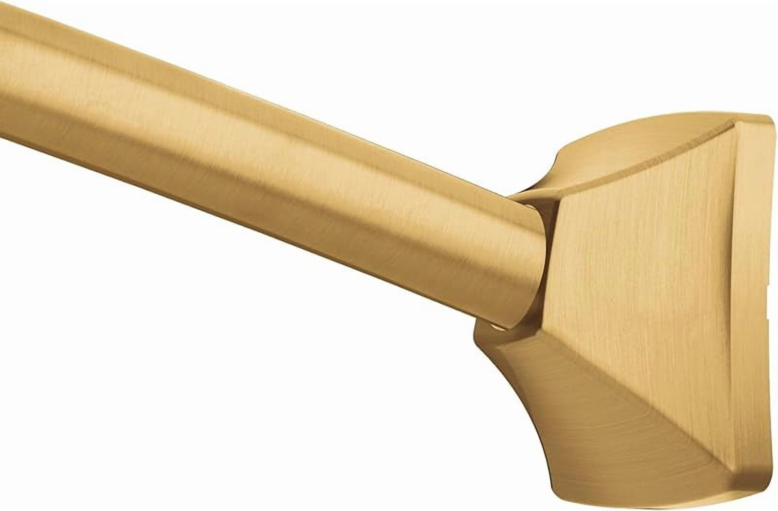 Nickel 72-inch Permanent Mount Adjustable Curved Shower Rod, Wall ...