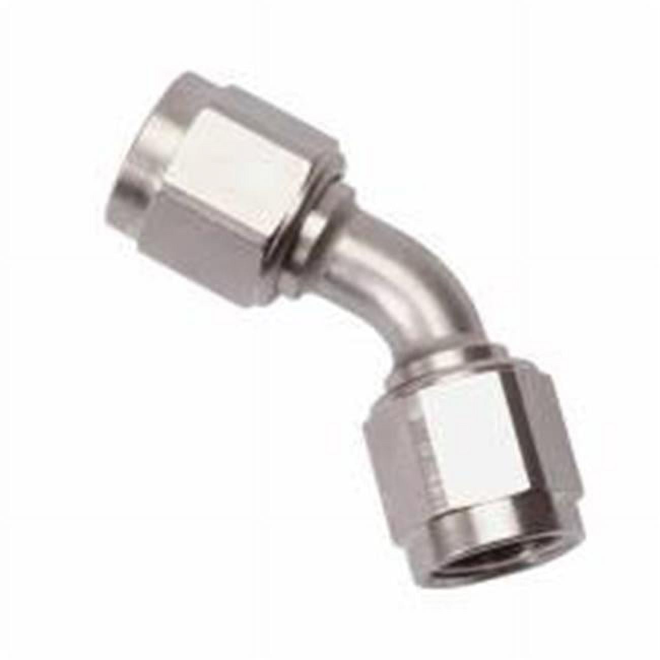 Nickel Anodize Endura Coupler Fitting, -6 AN & 45 deg - Walmart.com