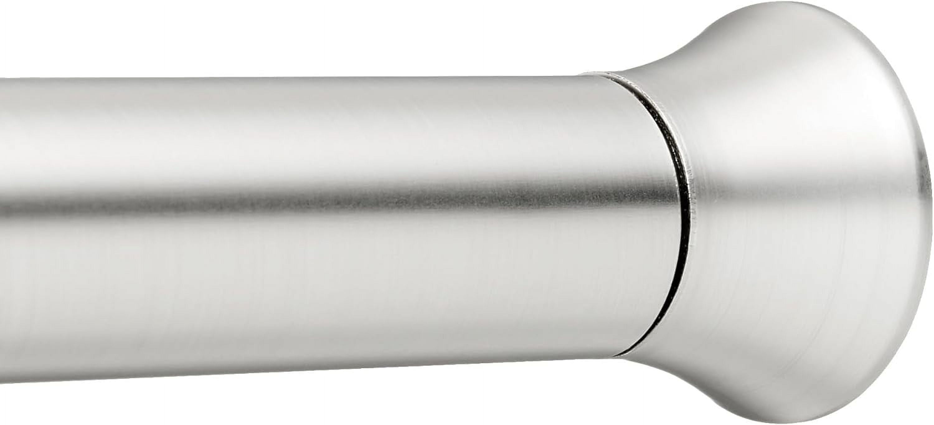 Nickel Basics Tension Curtain Rod 54–90", Adjustable No-Drill Rod with ...
