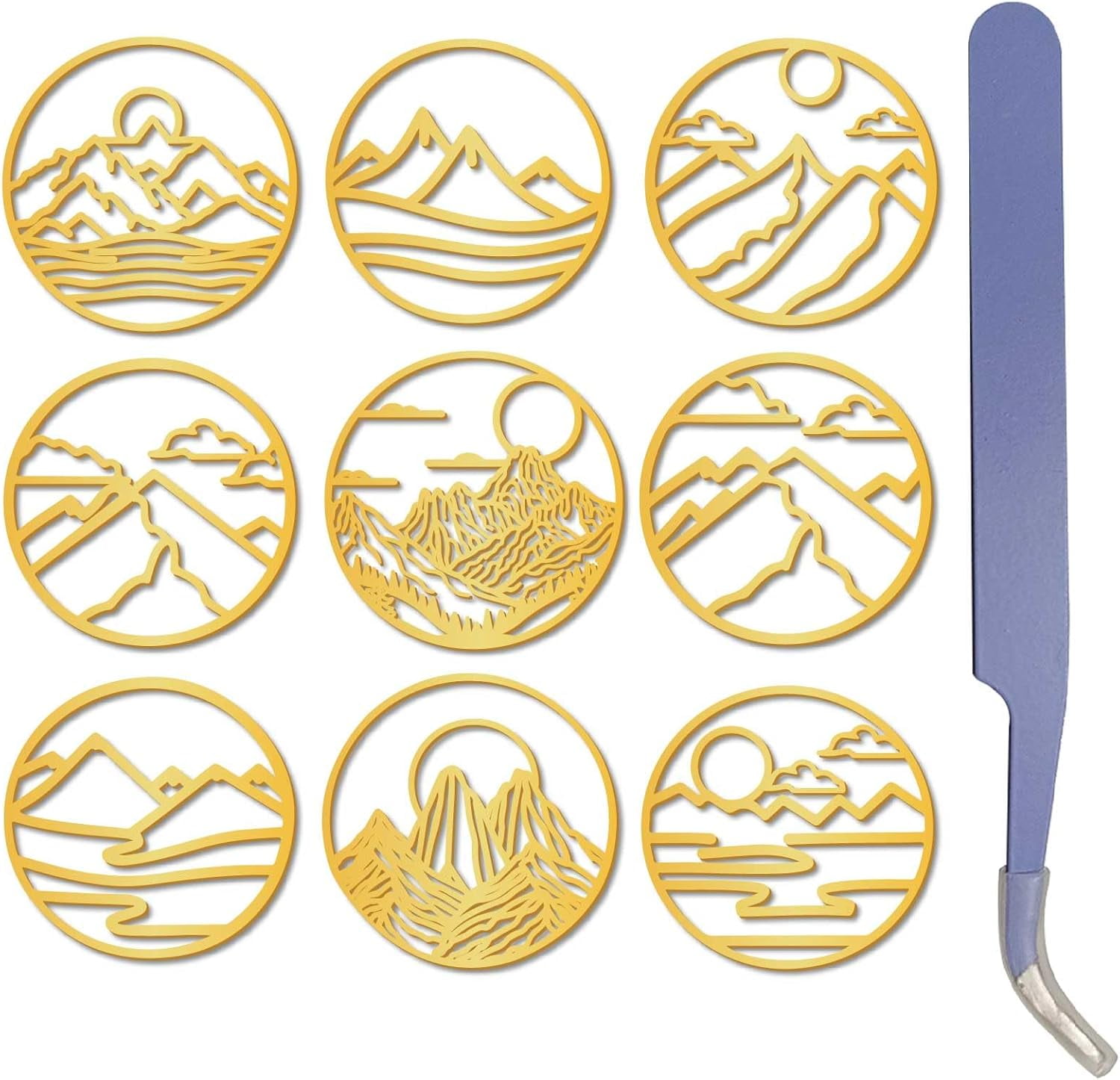 Nickel Metal Waterproof Self-Adhesive Picture Stickers Round Dot ...