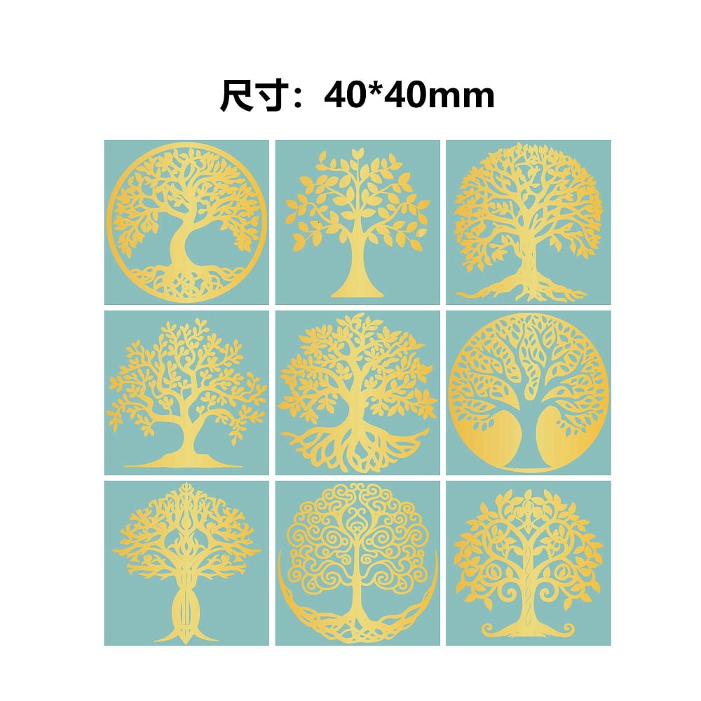 Nickel Metal Waterproof Self-Adhesive Picture Stickers Round Dot ...