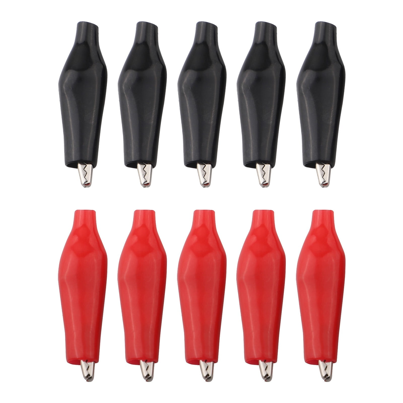Nickel Plated Crocodile Clips 5A 10PCS With Sheath 28MM Red Black Test ...