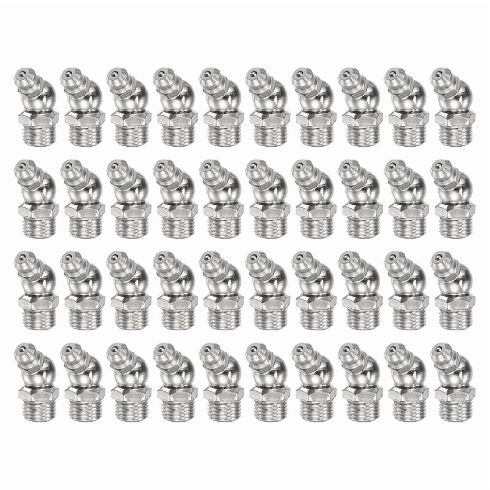 Nickel Plated Iron 45 Degree Grease Fitting M10 X 1mm Thread Hydraulic ...