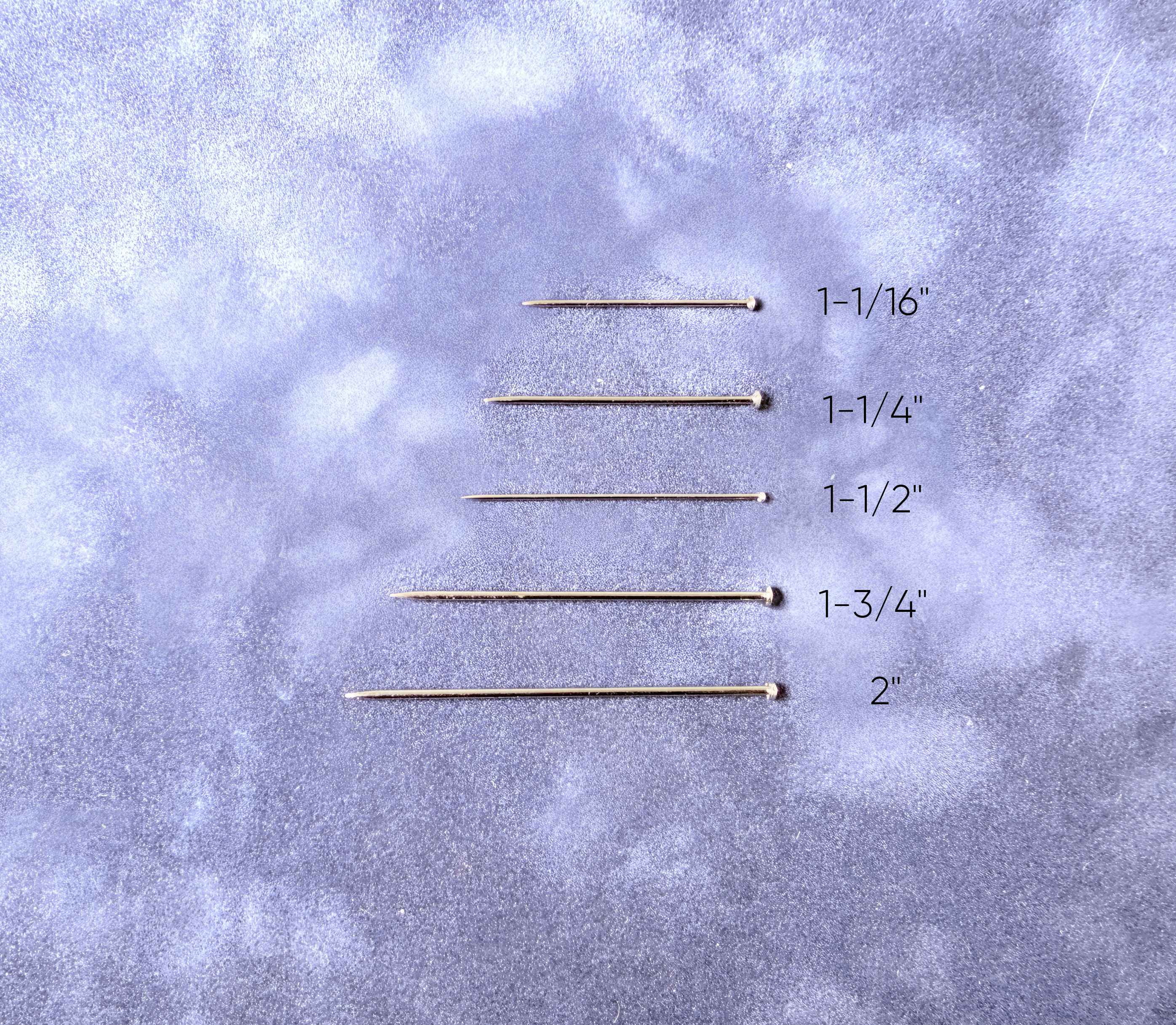 Nickel Plated Solid Headed Bank Pins Heavy Duty Crafts #20 (1-1/4 ...