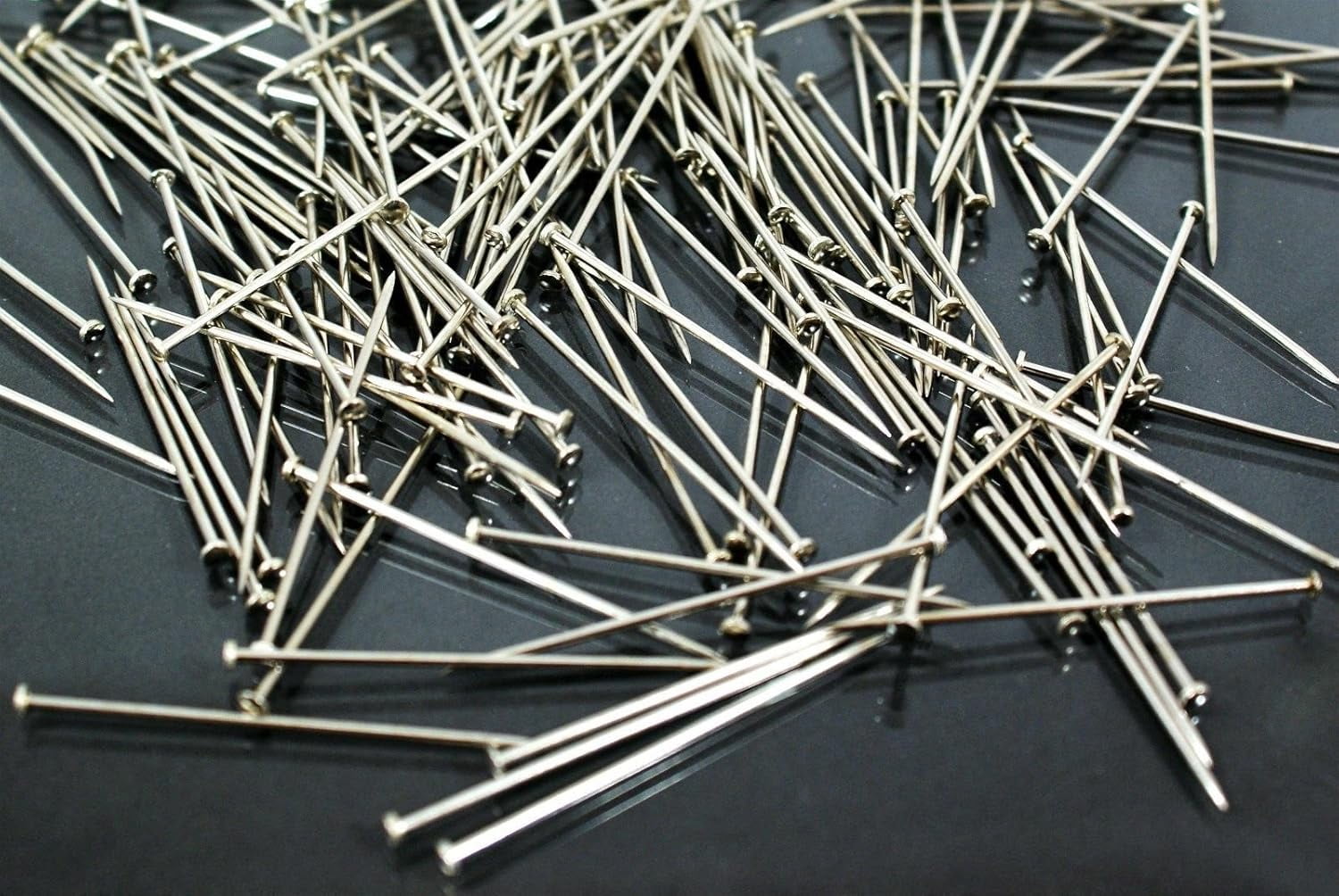 Nickel Plated Solid Headed Bank Pins Heavy Duty Crafts #32 (2 ...