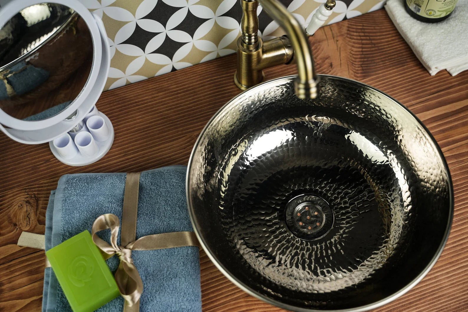 Nickel Polished Solid Copper Vessel Sink| Farmhouse White Copper ...