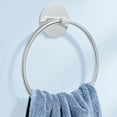 Giffgaff Brushed Nickel Bathroom Towel Ring - Stainless Steel, Wall ...