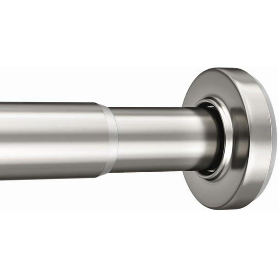 Nickel Spring Tension Shower Curtain Rod 31-75 Inches, 1 Inch Diameter ...