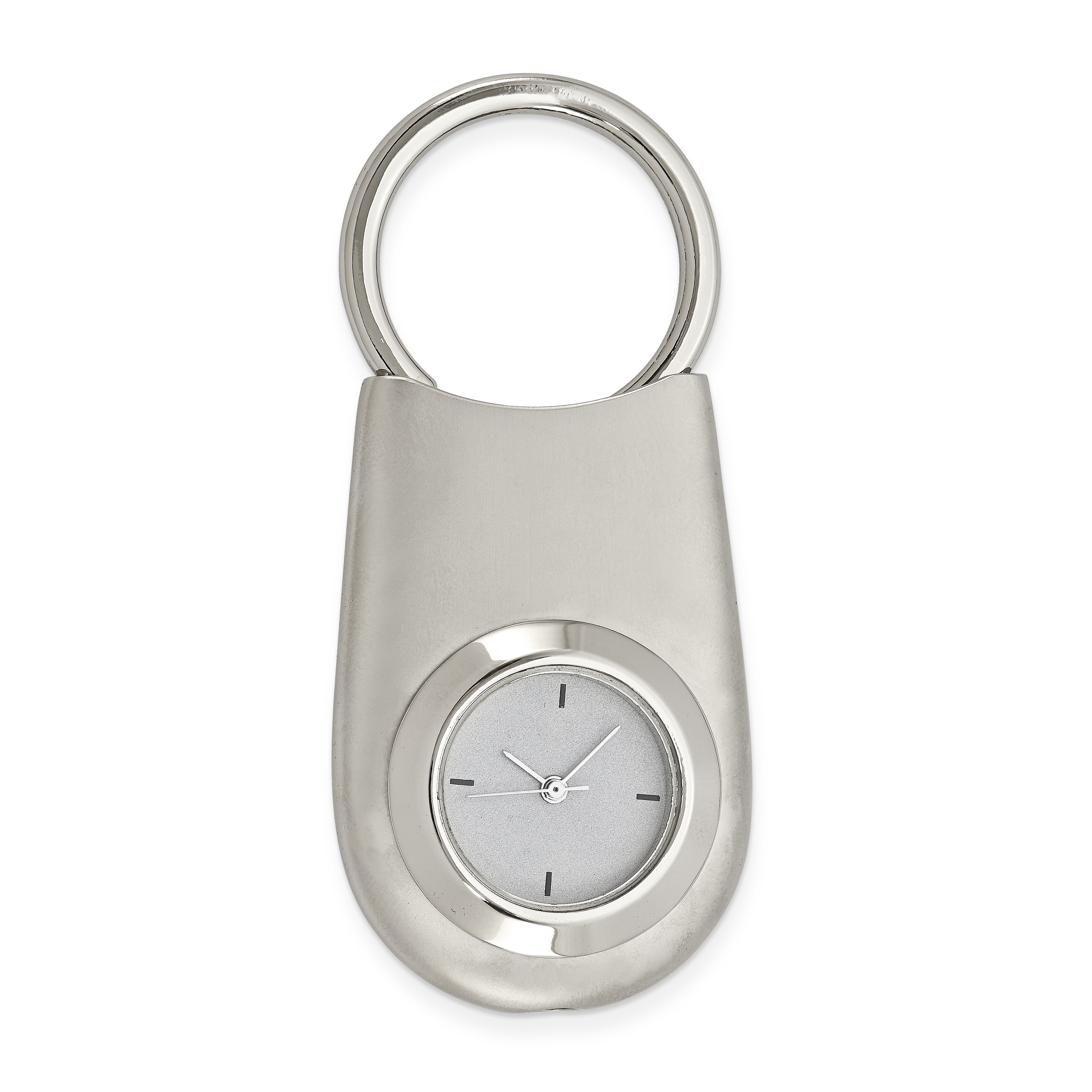 Nickel-plated Oval Clock Key Ring - Walmart.com