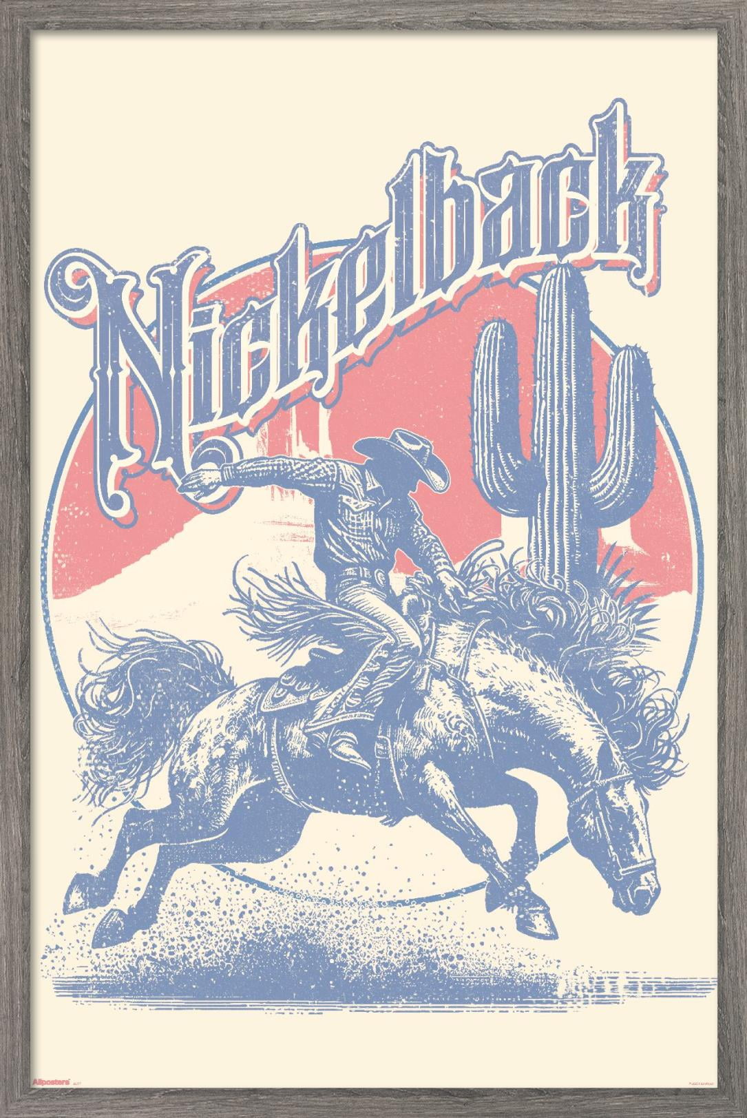 Nickelback - Buckin Bronco Wall Poster, 22.375" x 34" Framed - Walmart.com
