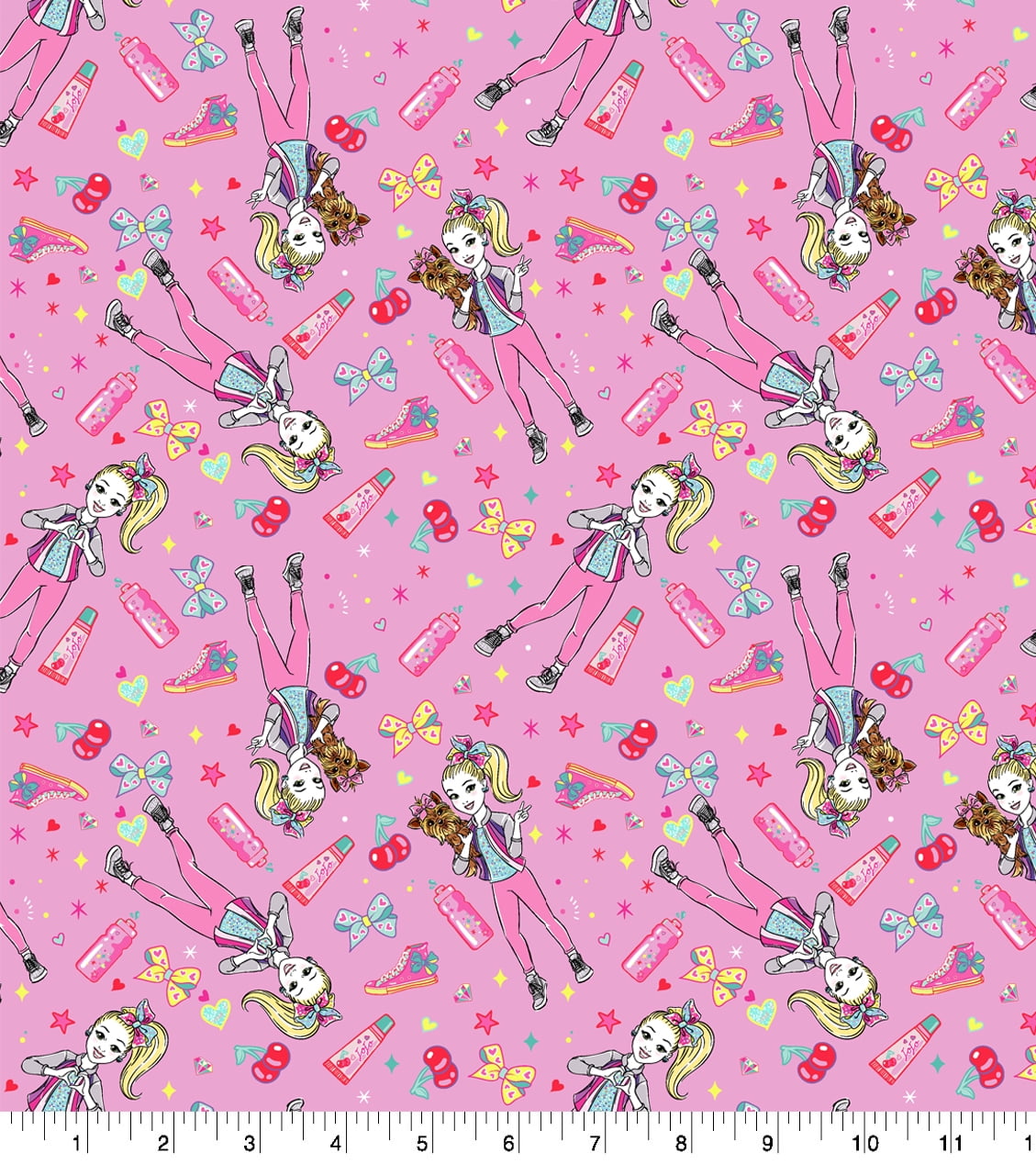 Nickelodeon 43" 100% Cotton Jojo and Bowbow Craft Fabric 10 yd By the ...