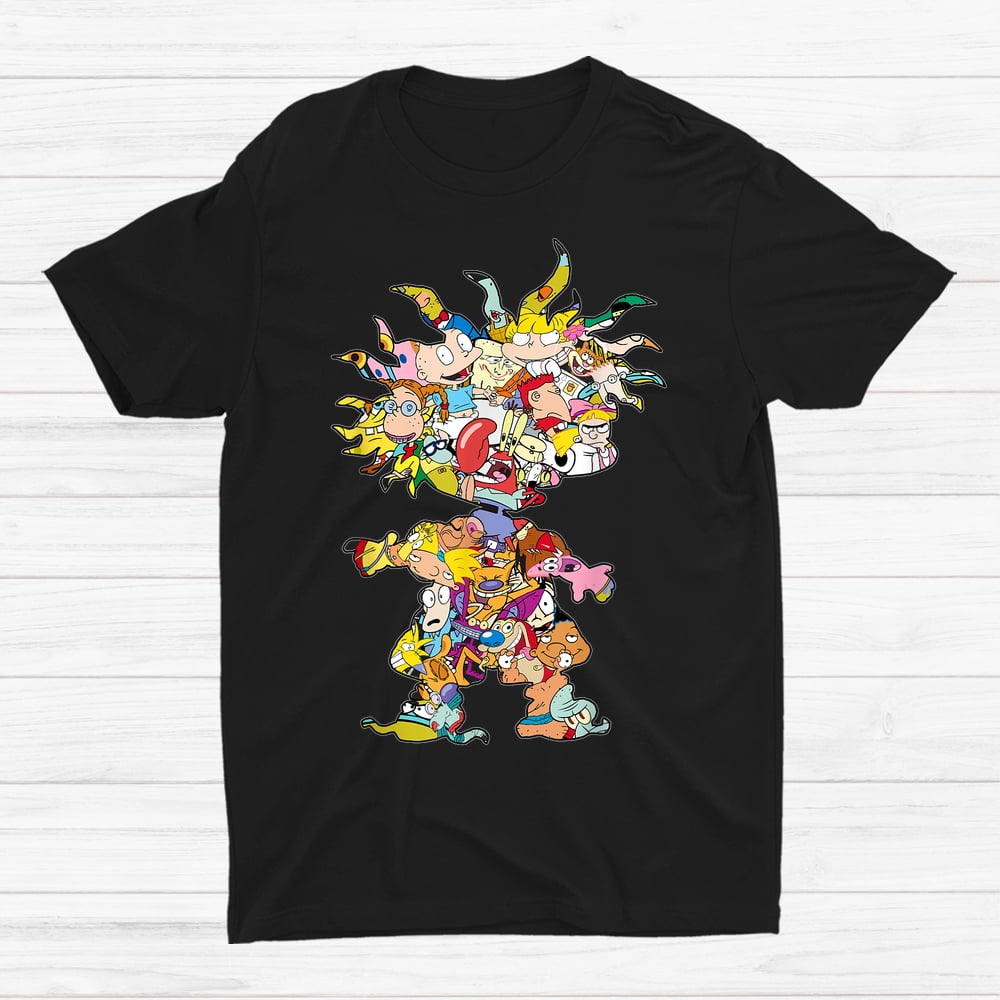 Nickelodeon 90s Nick Chuckie Character Silhouette Shirt Gift Black ...