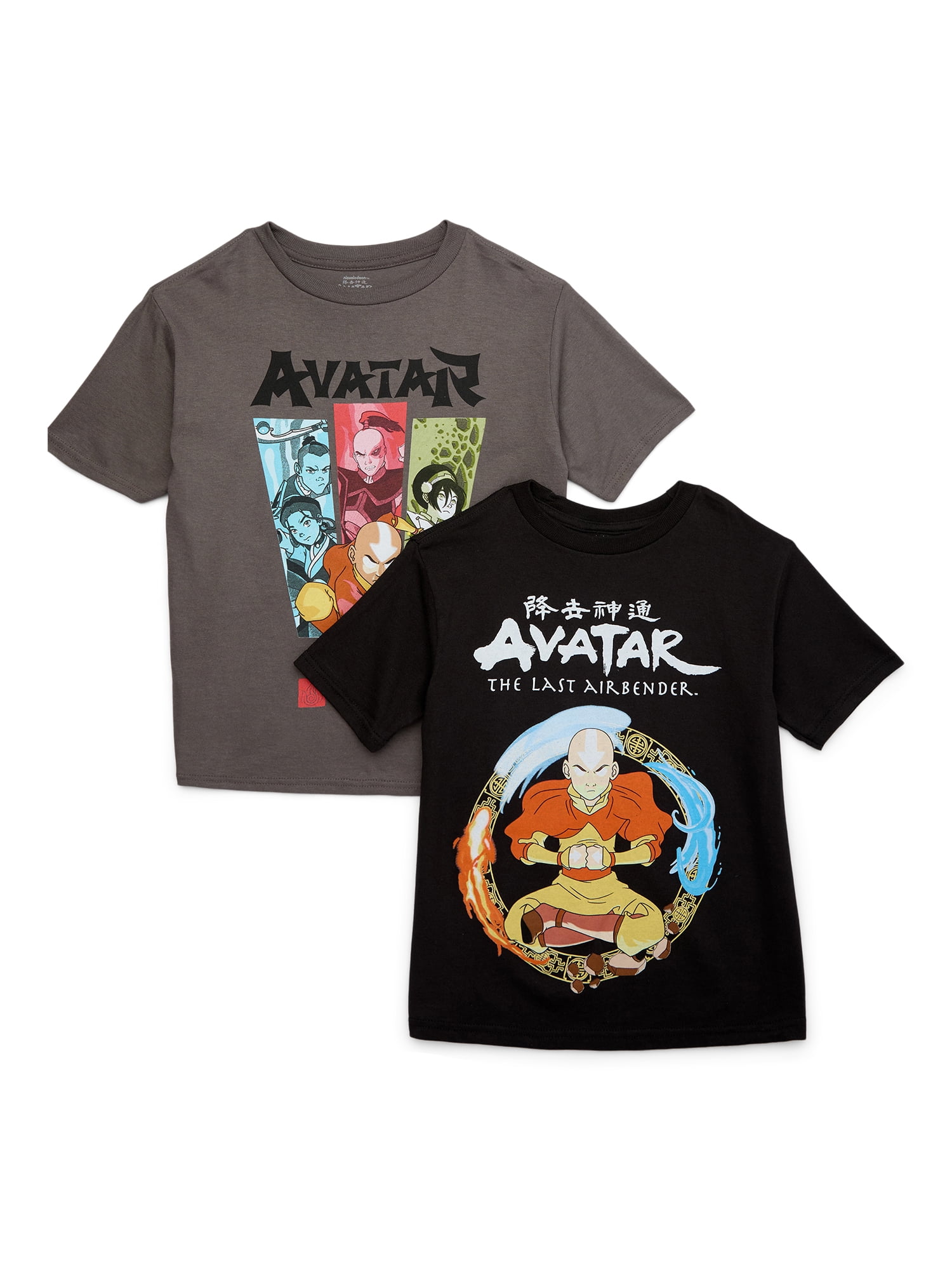 Nickelodeon Avatar Boys Graphic T-Shirt with Short Sleeves, 2-Pack ...