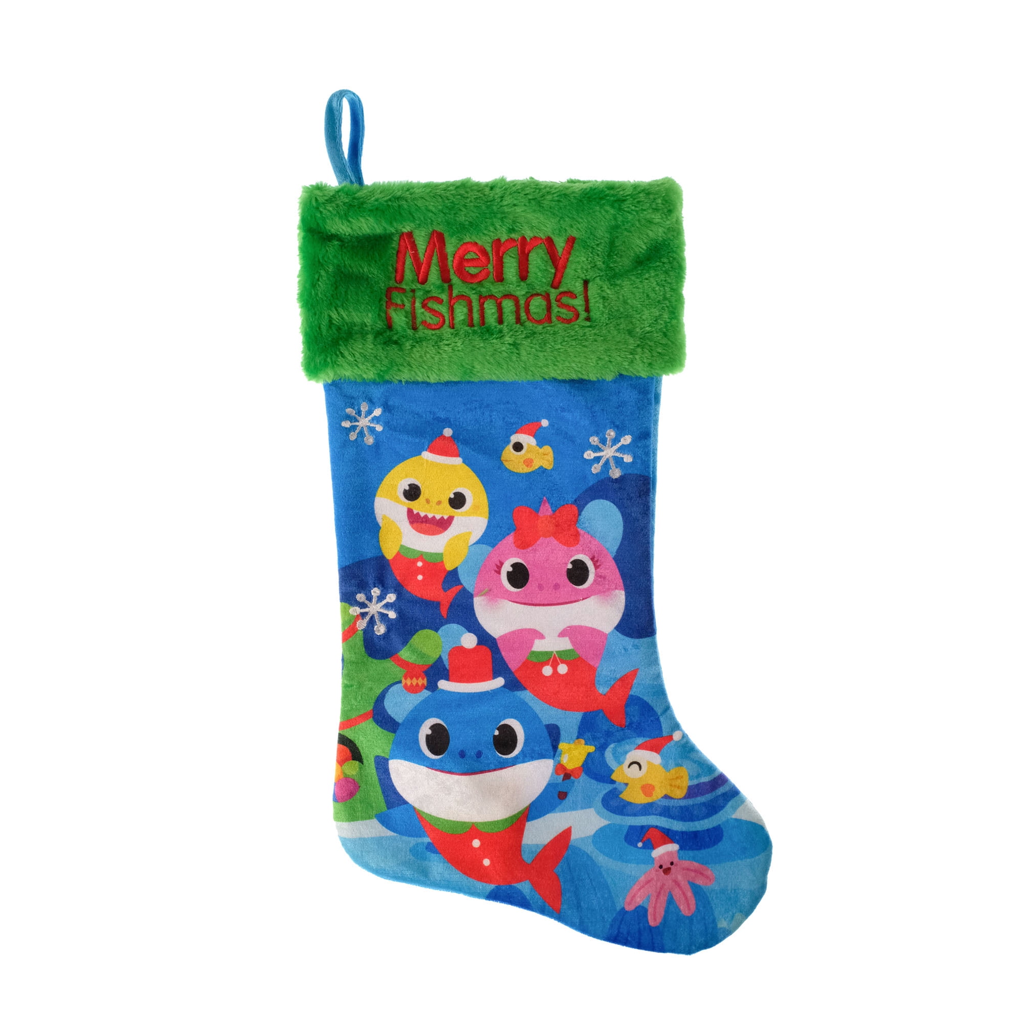 Nickelodeon Baby Shark 20 inch Velour Christmas Stocking - Walmart.com