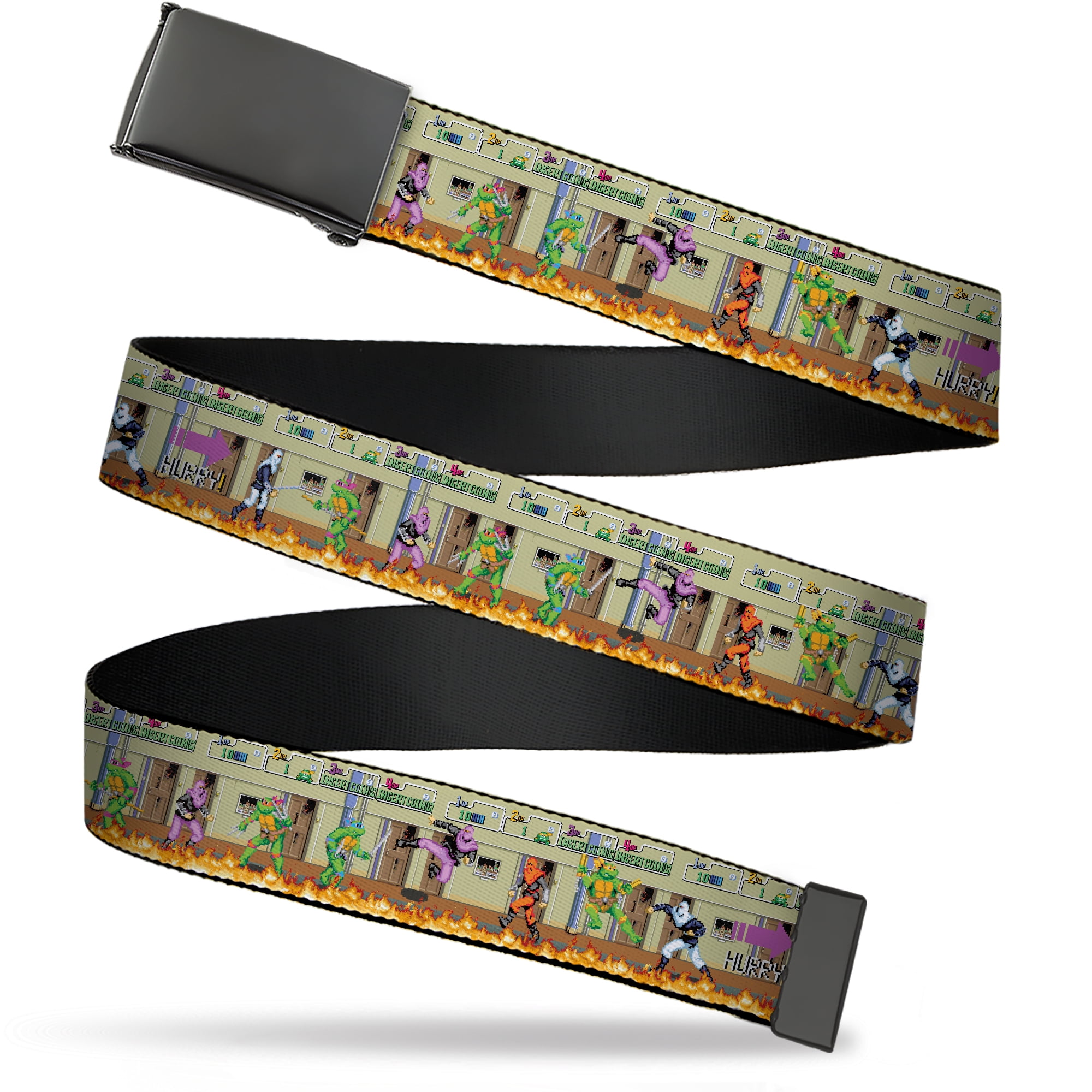 Nickelodeon Belt, Flip Web Belt Ninja Turtles Battle Foot Soldiers ...