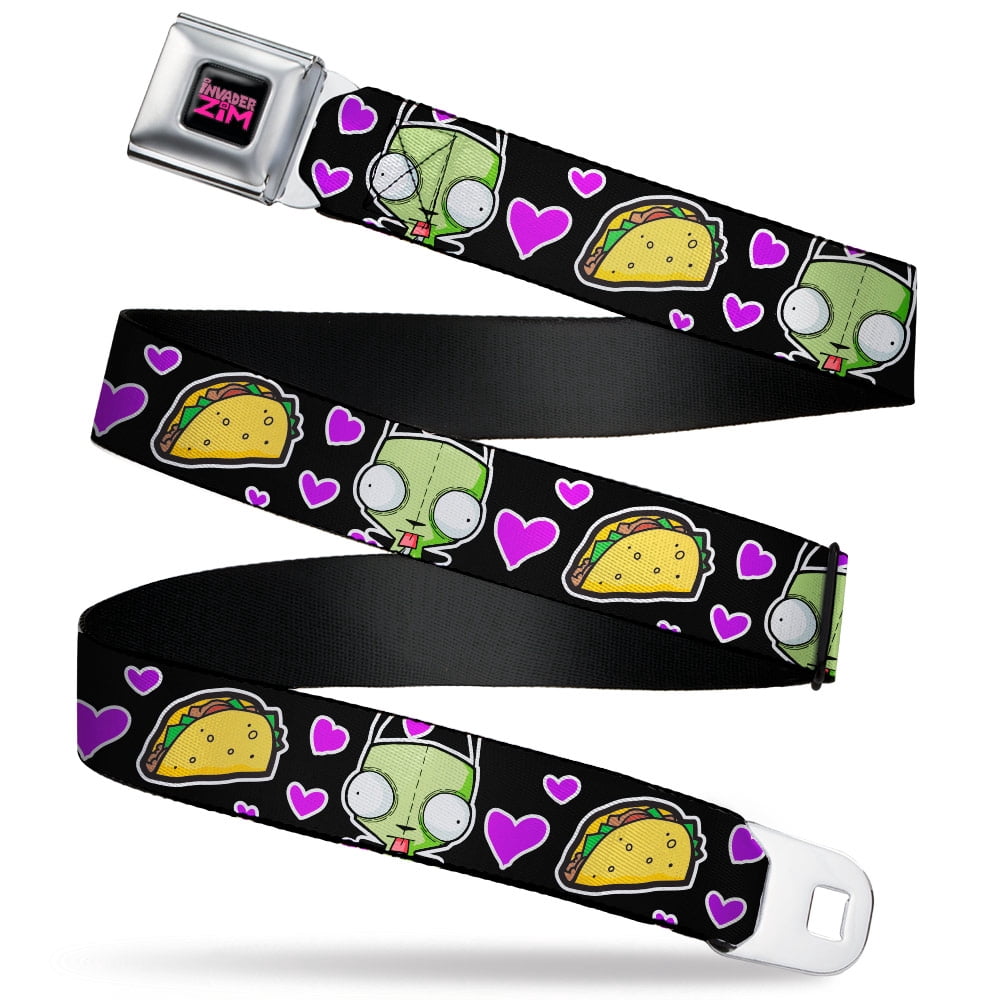 Nickelodeon Belt, Seatbelt Buckle Belt, Invader Zim GIR and Tacos Heart ...