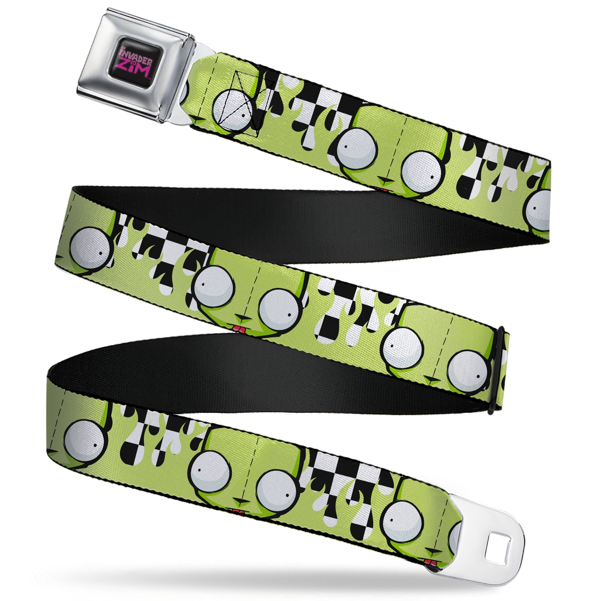 Nickelodeon Belt, Seatbelt Buckle Belt, Invader Zim Gir Face and ...