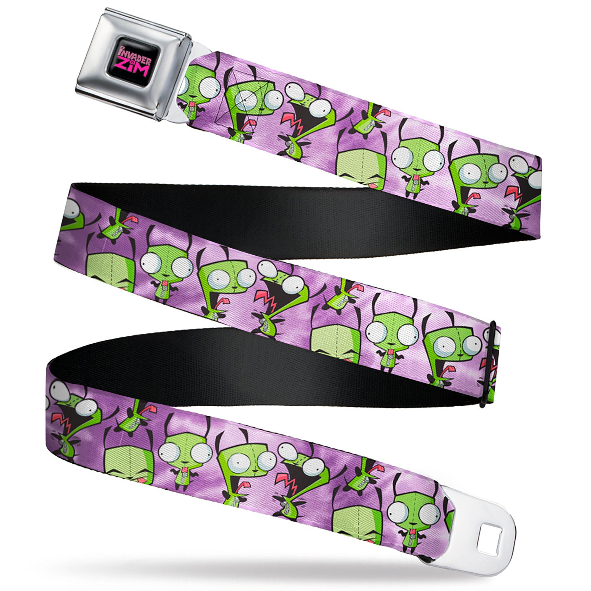 Nickelodeon Belt, Seatbelt Buckle Belt, Invader Zim Gir Poses Tie Dye ...