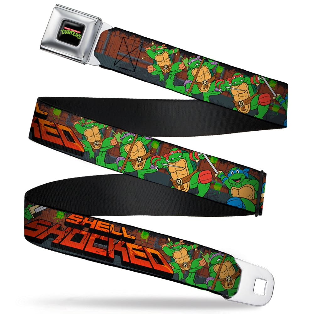 Nickelodeon Belt, Seatbelt Buckle Belt, Ninja Turtles Pose Shell ...