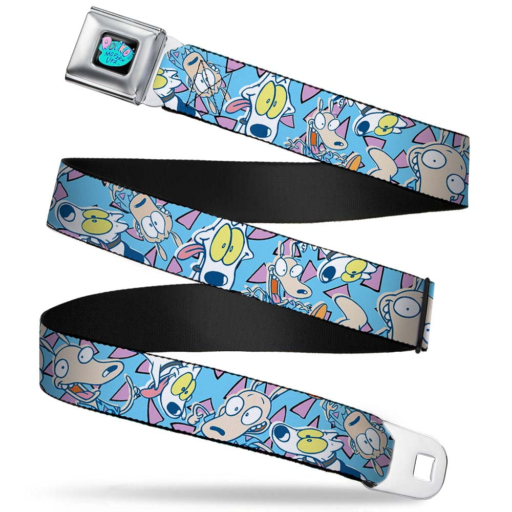 Nickelodeon Belt, Seatbelt Buckle Belt, Rocko Spunky Scattered ...