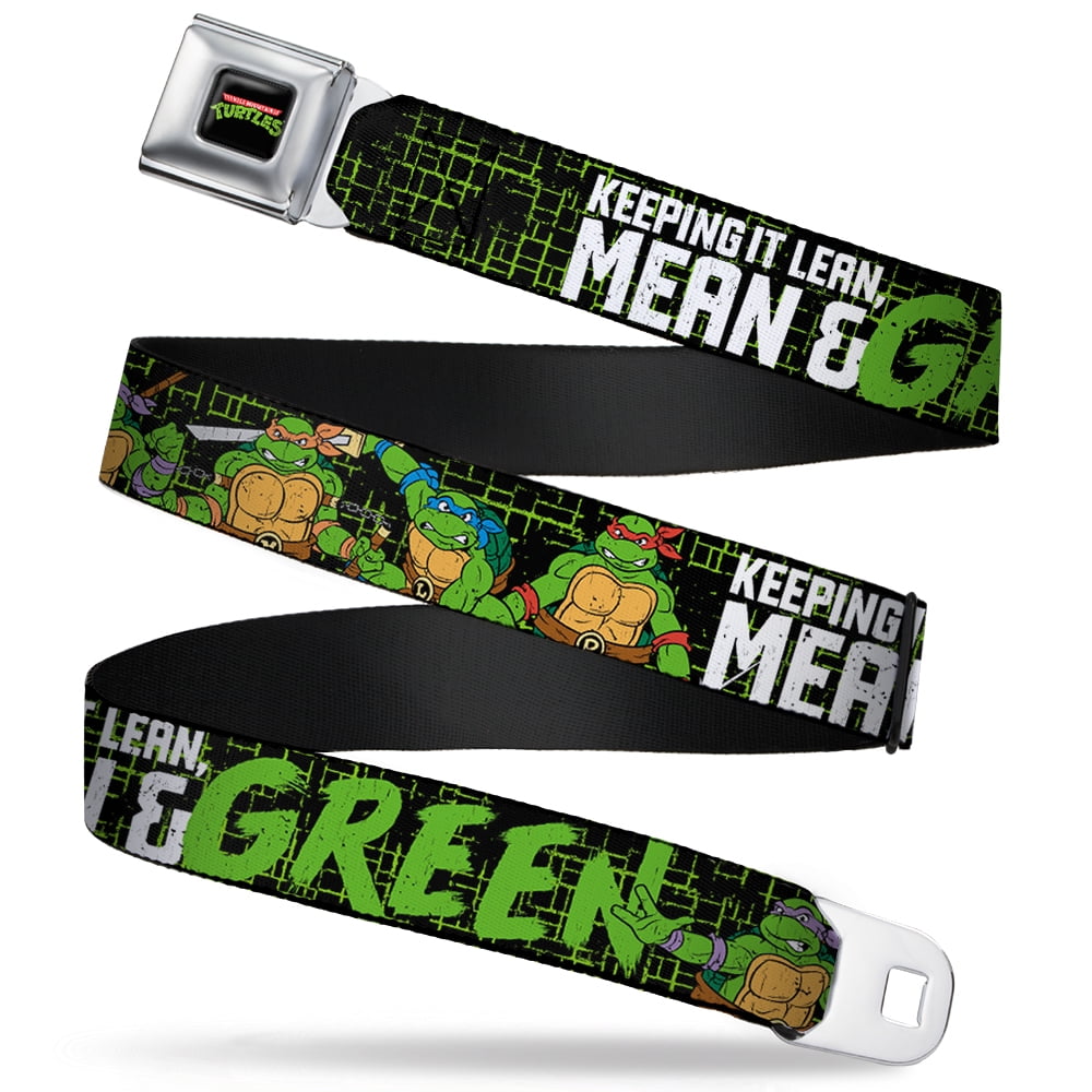 Nickelodeon Belt, Seatbelt Buckle Belt, TMNT Pose Keeping It Lean Mean ...