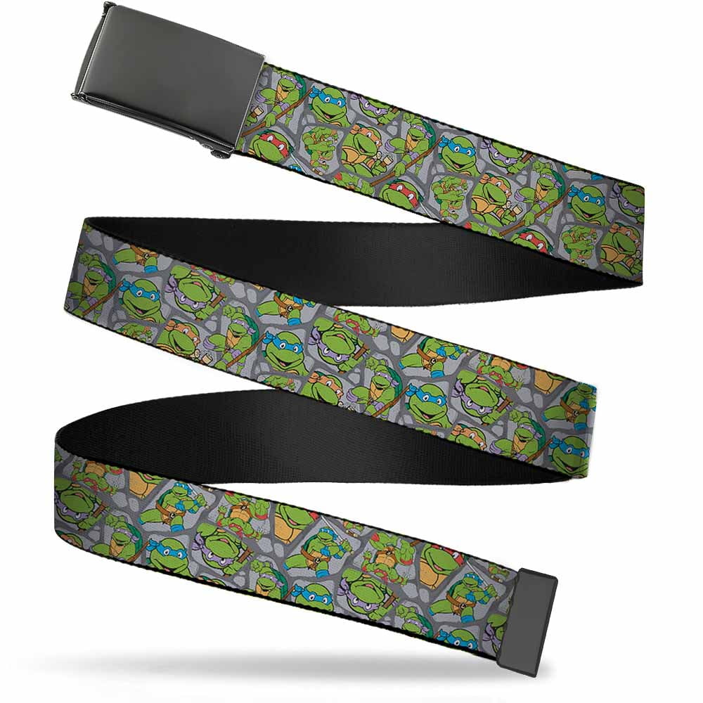 Nickelodeon Belt, Flip Web Belt Ninja Turtles Expression Pose Turtle ...