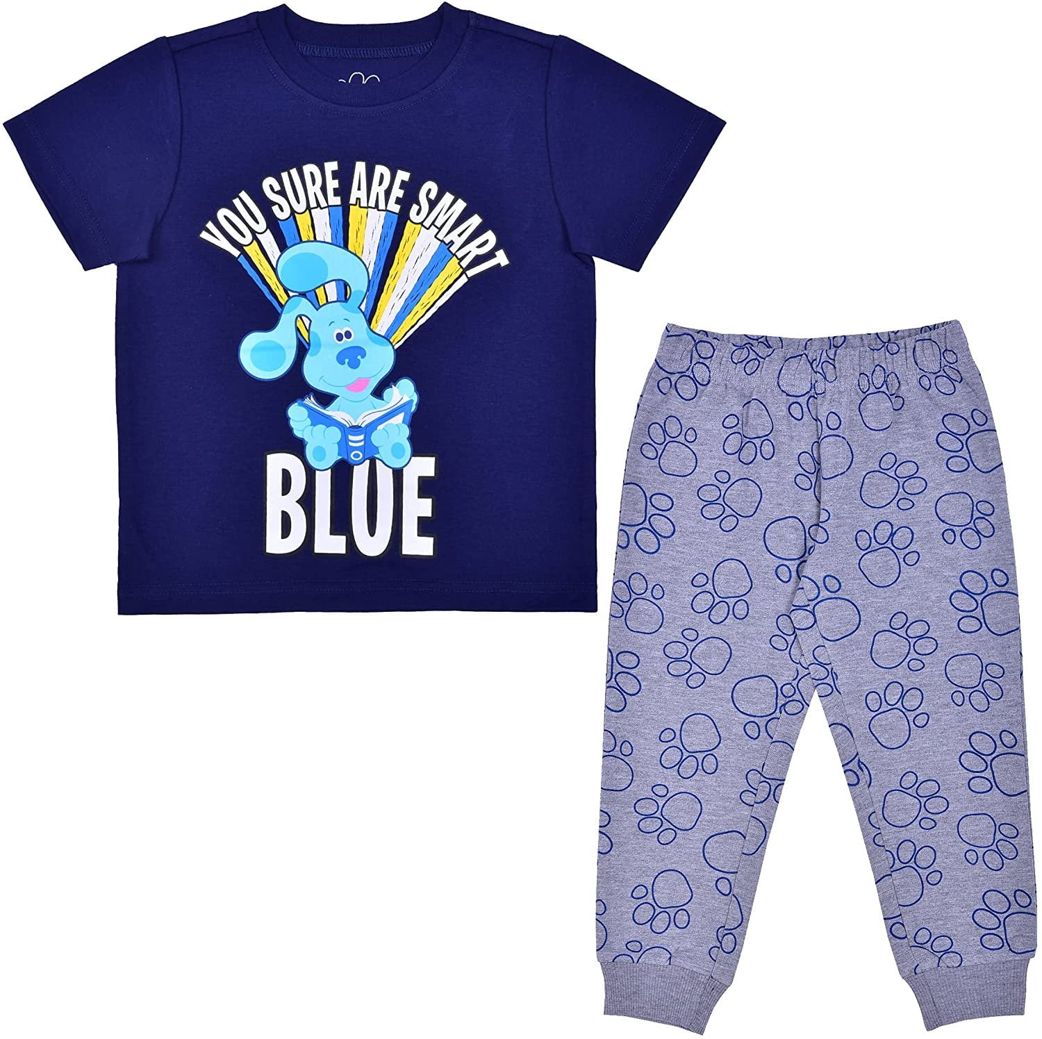 Nickelodeon Blues Clues 2 Pack Jogger Set for Boys, Kids Tee Shirt and ...