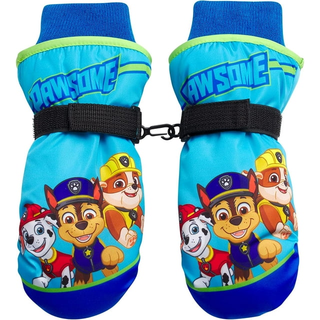 Nickelodeon Boys' Paw Patrol Winter Ski Gloves - Marshall, Chase, Rubble for Toddlers and Kids ...