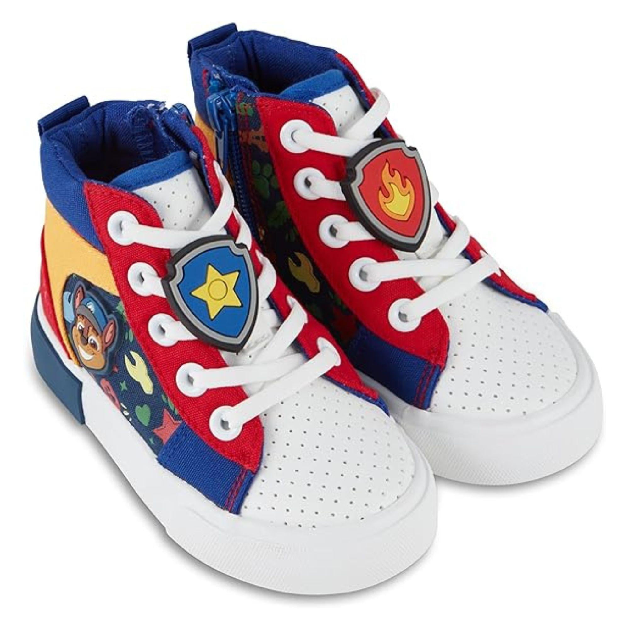 Nickelodeon Boys Paw Patrol Sneakers, Light Up High Top Athletic Shoes ...
