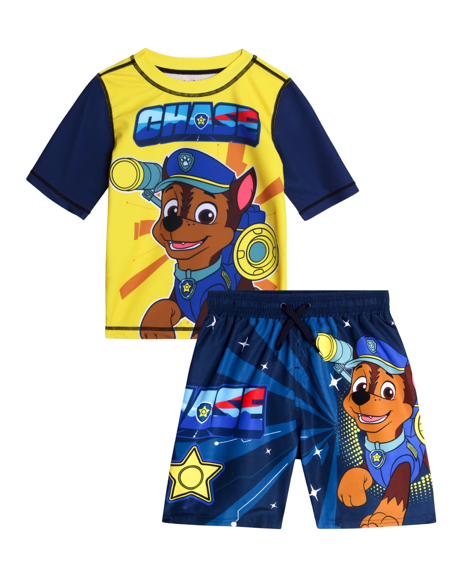 Nickelodeon Boys' Paw Patrol UPF 50+ Rash Guard Set - Chase, Marshall ...