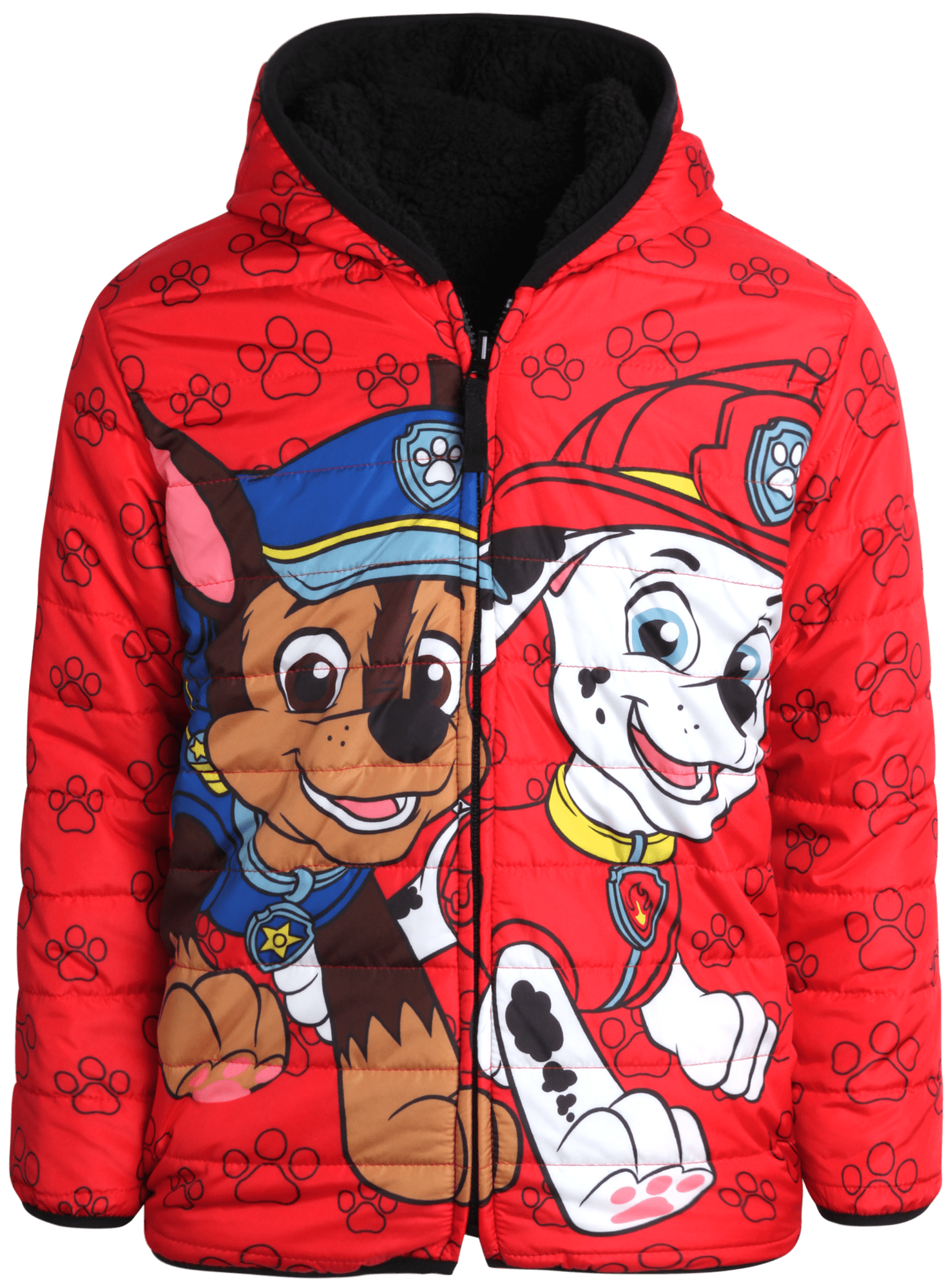 Nickelodeon Boys' Paw Patrol Winter Coat - Reversible Faux Fur Jacket ...