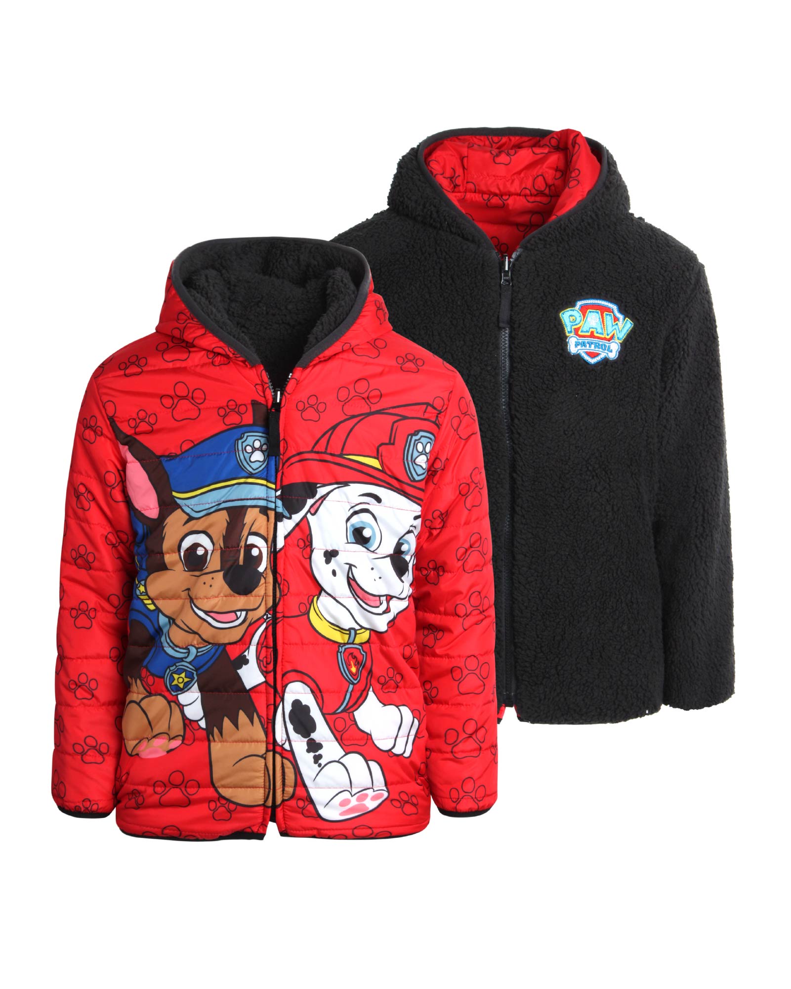 Nickelodeon Boys' Paw Patrol Reversible Jacket - Chase and Marshall ...