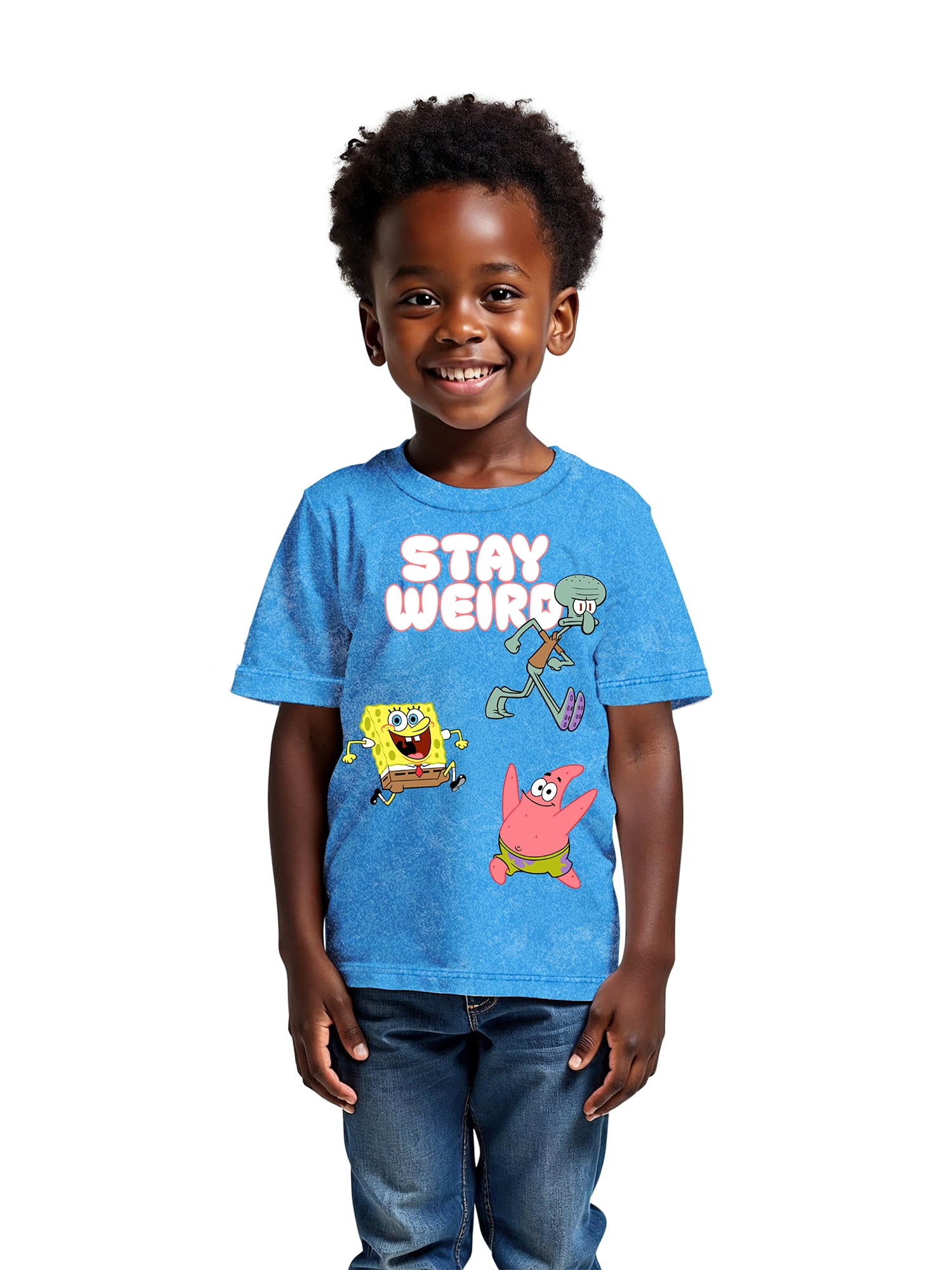 Nickelodeon Boys SpongeBob SquarePants Stay Weird Mineral Wash Graphic ...